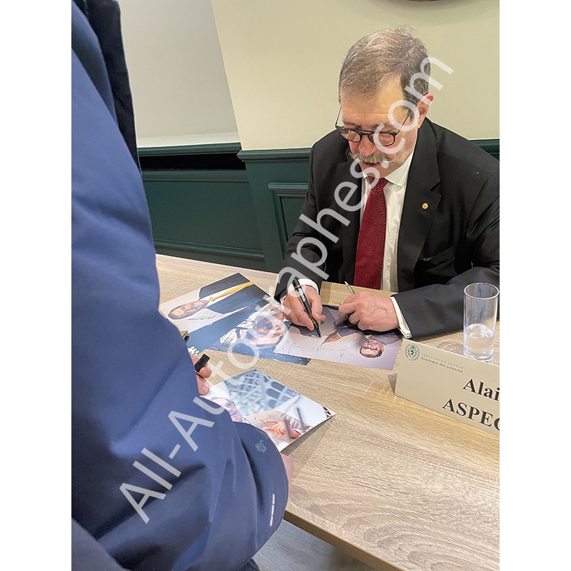 Signed Autograph ASPECT Alain - All-Autographes.com