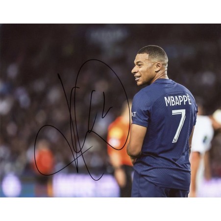 Autographe MBAPPÉ Kylian , Vente Photo Dédicacée MBAPPÉ Kylian- All ...